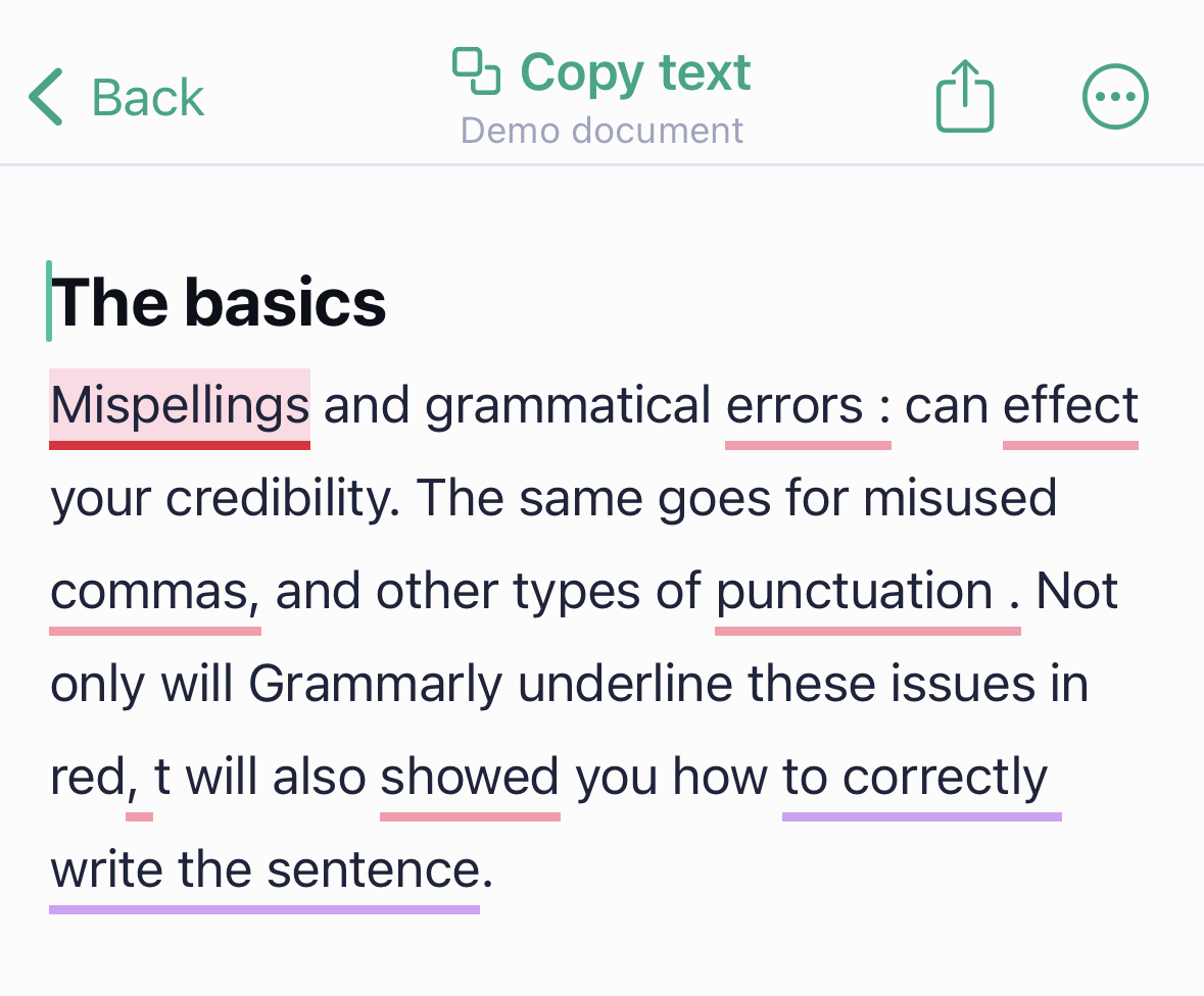 How to create or edit documents on iPhones – Grammarly Support